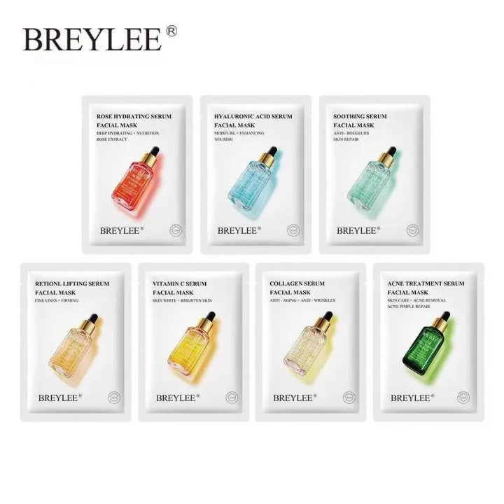 BREYLEE Face Mask Collagen Serum Vitamin C Whitening Mask Retinol Acne ...