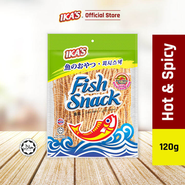 IKA'S Snek Ikan Hiris Pedas - Dried Fish Fillet Chewy Snack Hot & Spicy ...