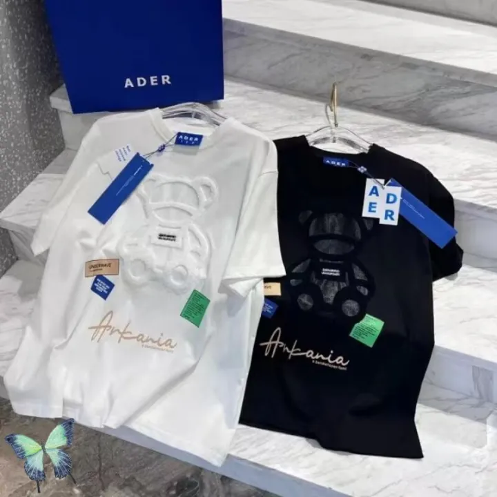 Men Women Ader Error T-shirt Teddy Bear Cartoon Adererror T Shirt ...