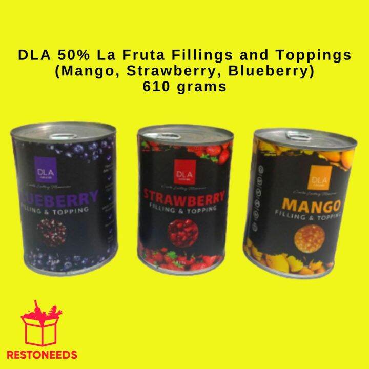 DLA Naturals 50% La Fruta Fillings and Toppings (Mango, Strawberry ...