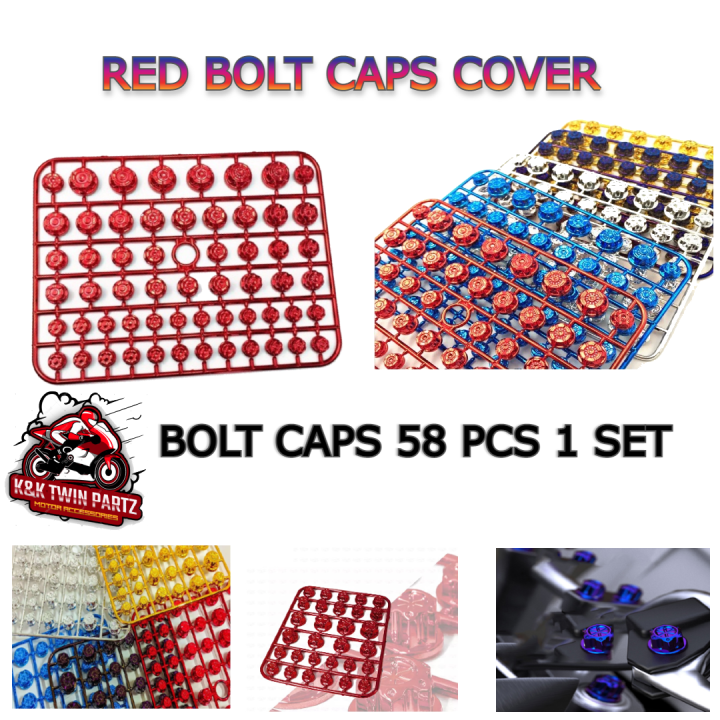 RUSI RFI | RED BOLT CAPS 58 PCS | COD | Lazada PH