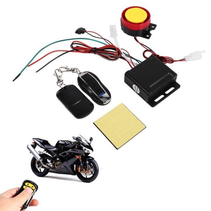 Motorcycle Compact Security Alarm System Remote Control Engine Security ...