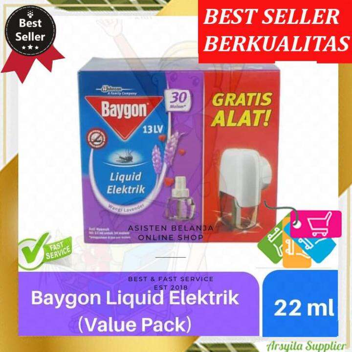 Baygon Liquid Elektrik Lavender 22ml Alat 30 Malam Baygon Electric | Lazada Indonesia