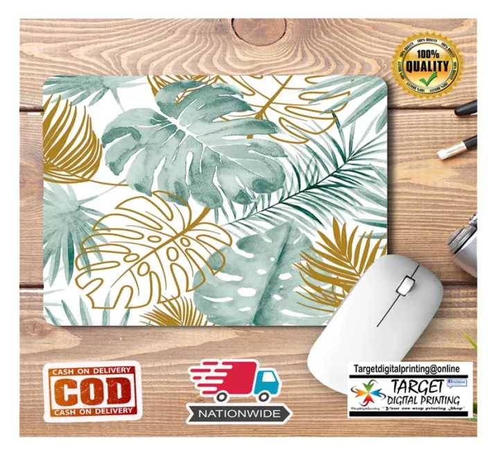 Minimalist Design and Print I Leafy Mouse Pad I 5mm Thick Mouse Pad ...