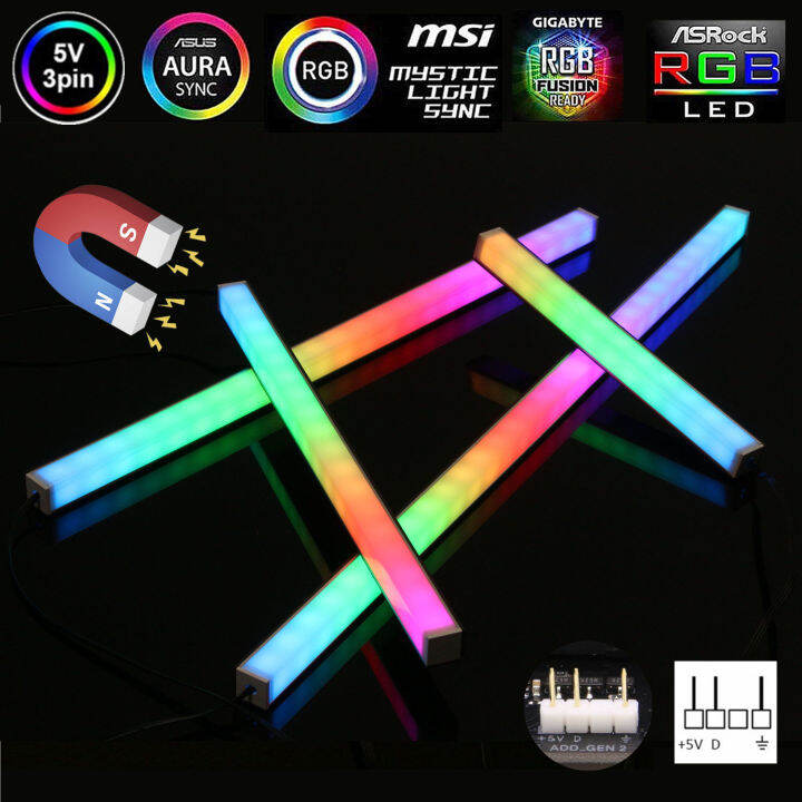 RGB light 5V 3Pin WS2812b RGB LED Strip for PC ASUS Aura SYNC,MSI ...