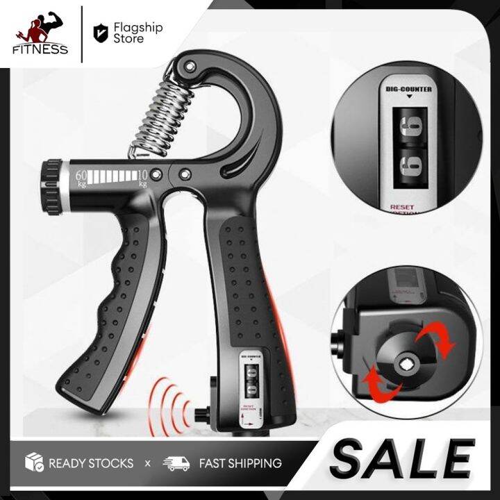 Gripper R-shape Adjustable Countable Hand Grip Strength Exercise ...