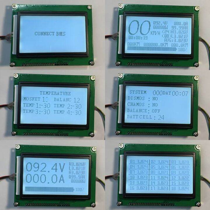 Li-ion Lipo lifepo4 Lithium Protection Board LCD Display Screen BMS ...