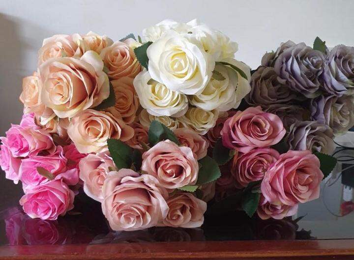 Bunga Mawar artifisial kualitas premium import 10 kuntum | Lazada Indonesia