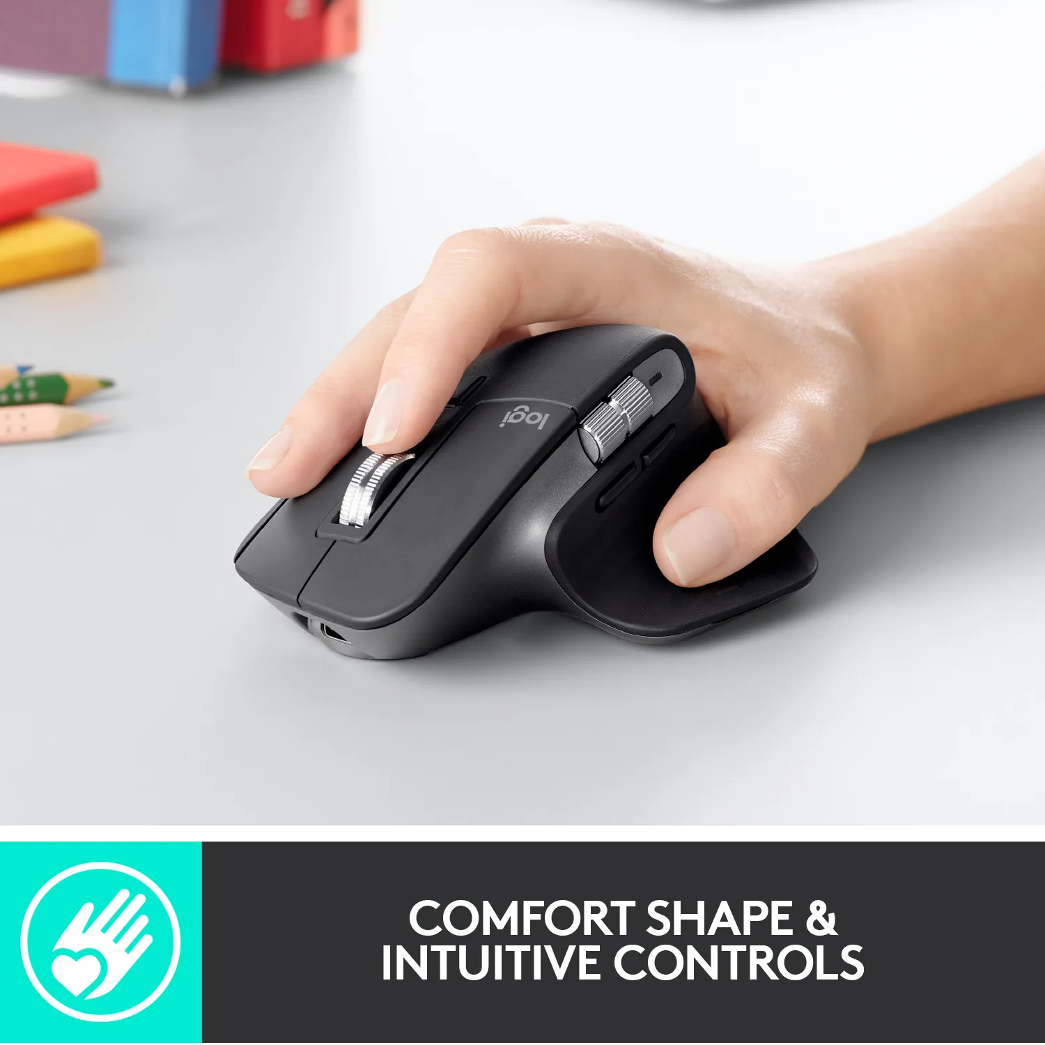 Logitech Wireless Mouse MX Master 3 Bluetooth and USB - Ergonomic ...