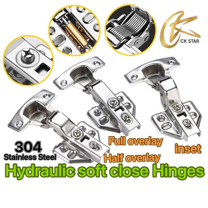PER PAIRS -- Hydraulic Soft Close Concealed Hinges Regular for Cabinet DIY (1PAIR) C1.C2.C3,H1 ...