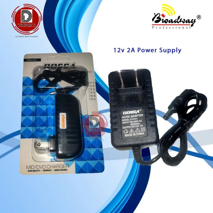 Modems Bosca AC-DC Switching Power Supply Adaptor 12V 2A adapter For TV ...