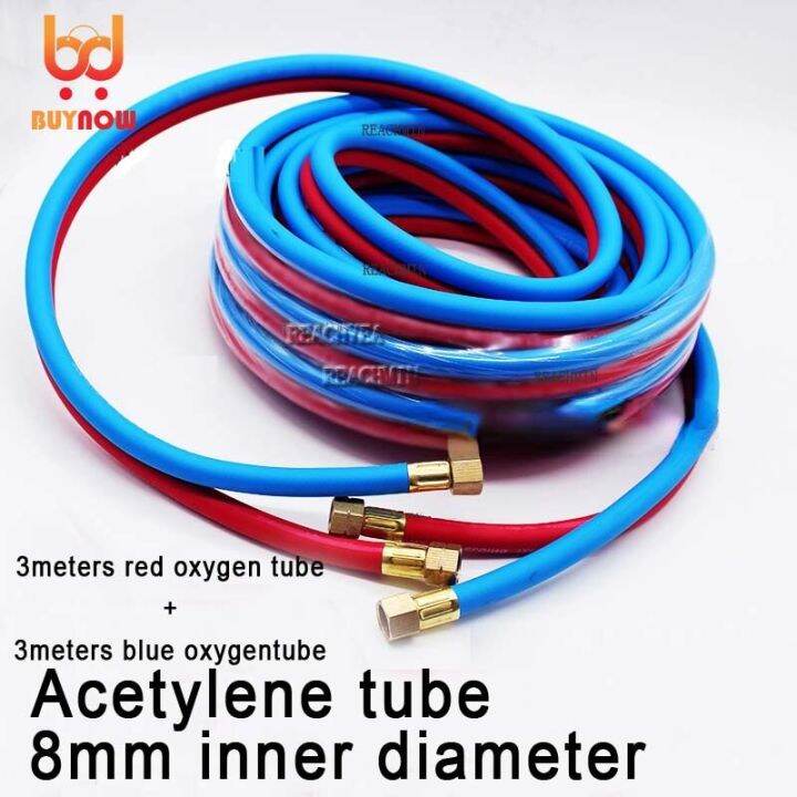 NEW 8mm 60bar 6mpa oxygen acetylene tube double color connection hose ...