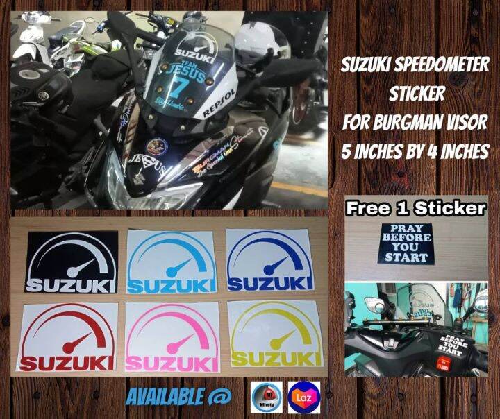 Suzuki Speedometer Sticker for Burgman Visor Free 1 Sticker (Pray ...