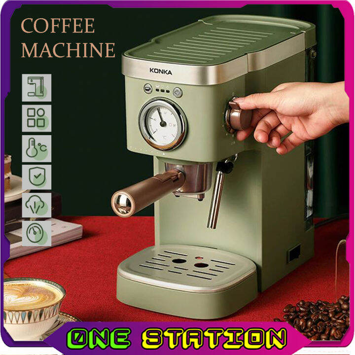 KONKA 3 in 1 Espresso Coffee Machine Espresso Italian Semi-automatic ...