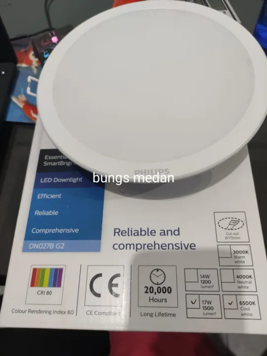 Lampu Led Philips DN027B 17w 17 Watt PANEL DOWNLIGHT Tanam BULAT PUTIH ...