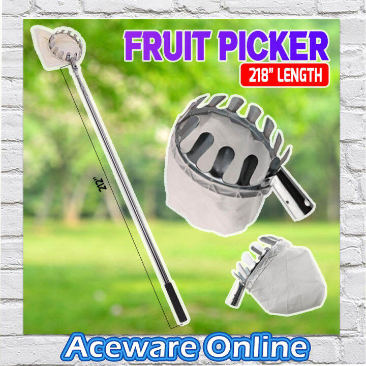 Metal Fruit Picker Fabric Pengait Buah Gardening Tools Fruit Tree ...