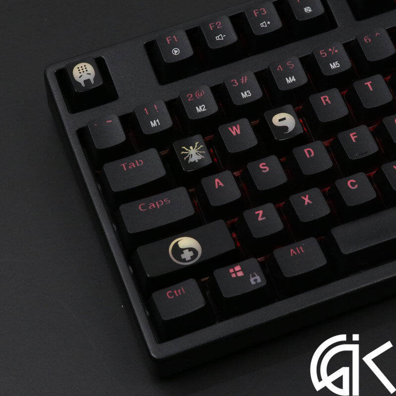 4 pcsset keysets backlight OW key caps ABS etched Keycap shine-through ...