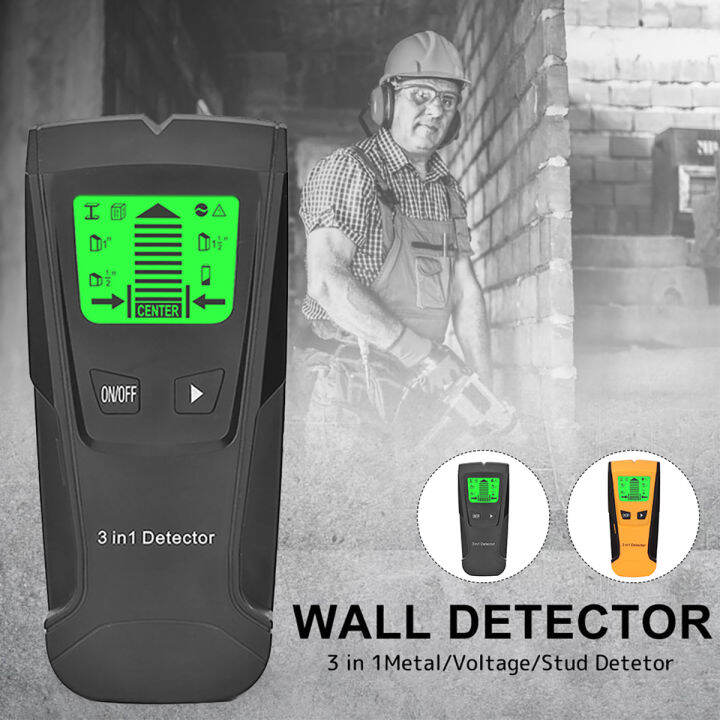 3 in 1 Stud Finder Wall Metal Wood Detector LCD Screen Precise Position ...
