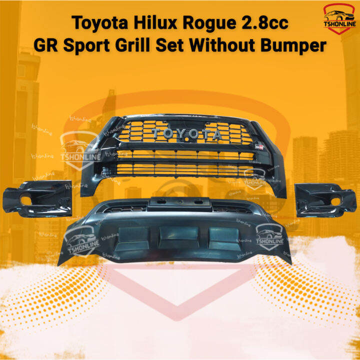 Toyota Hilux Rogue 2.8cc GR grill set/ Rogue Gr sport grill 3 pcs set ...