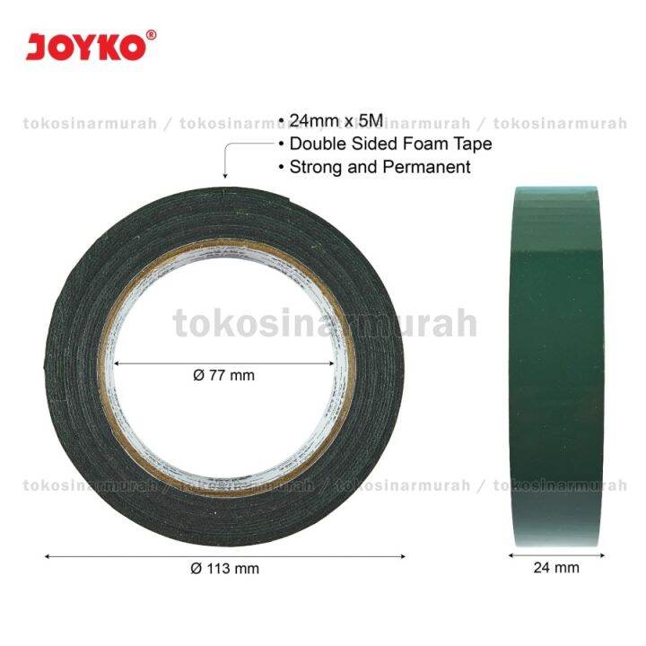 Double Sided Foam Tape 24mm Joyko Double Tape Foam DFT-51 | Lazada Indonesia