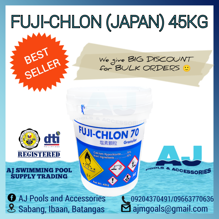 FUJI-CHLON 70% CHLORINE GRANULES 45KGS | Lazada PH