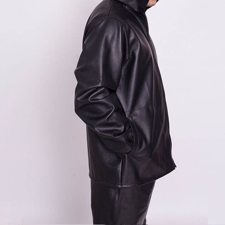 Postal oil-proof and waterproof men's leather pants slaughter and ...