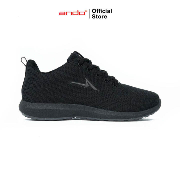 Ando Official Sepatu Sneakers Pino Remaja - Hitam/Hitam | Lazada Indonesia