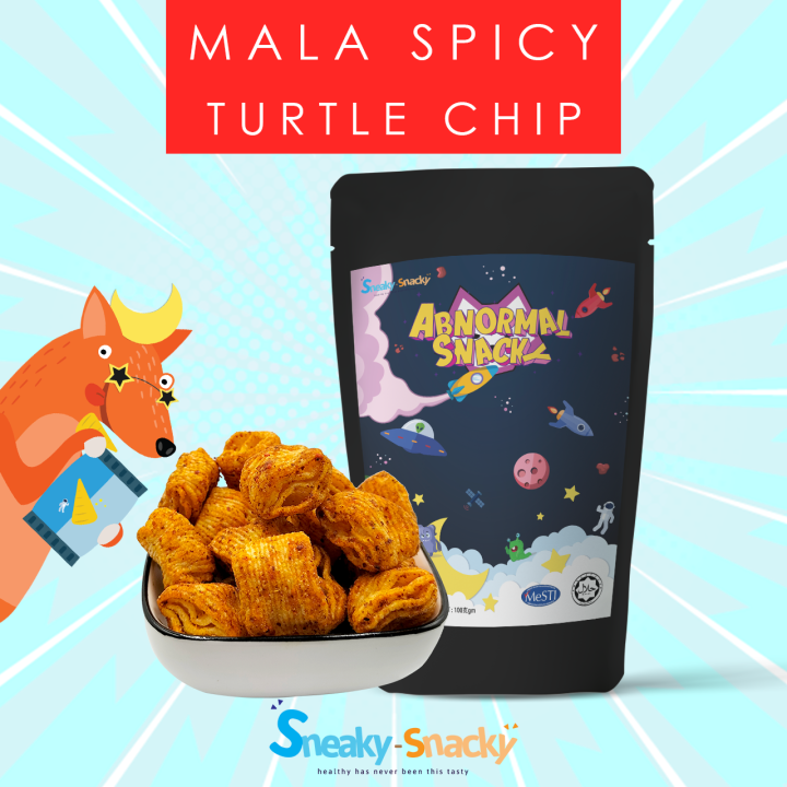 100G Mala Spicy Turtle Chip, spicy snack, corn snack healthy snack, hot ...