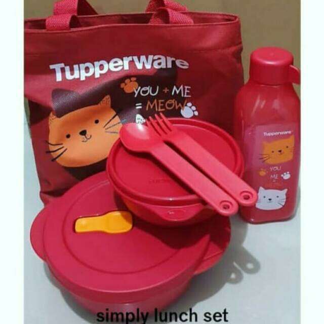 Tupperware Simply Lunch Set Limited Release wadah bekal komplit gratis ...