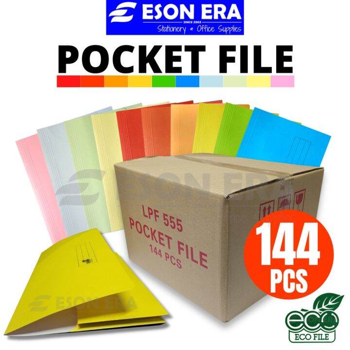 ECO Pocket File (144pcs/box) ABBA Fail Poket No.222 Manila Document ...