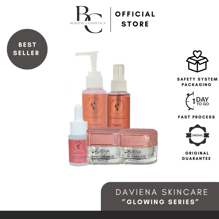 "(OFFICIAL) Daviena Skincare Paket Glowing Series Original | Paket ...