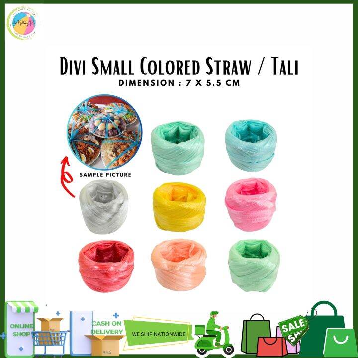 BUY 6 DIVI SMALL COLORED STRAW / TALI/BUY 6 DIVI MEDIUM COLORED STRAW ...