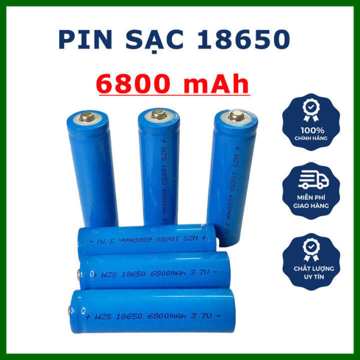Pin sạc 18650 dung lượng 6800mAh 3.7V dùng cho các thiết bị điện như ...