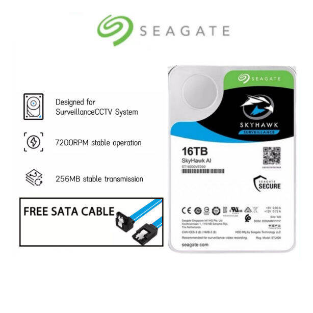 New Seagate Skyhawk AI 16TB CCTV Surveillance Hard Disk Drive HDD | Lazada New Seagate Skyhawk AI 16TB CCTV Surveillance Hard Disk Drive HDD | Lazada