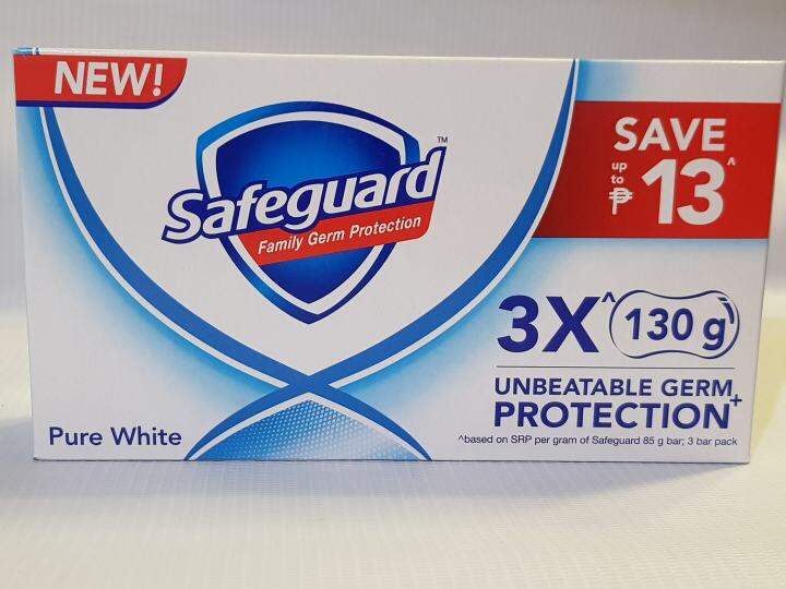 SAFEGUARD SOAP - Pure White (1 pack of 3 bars x 130 grams) | Lazada PH
