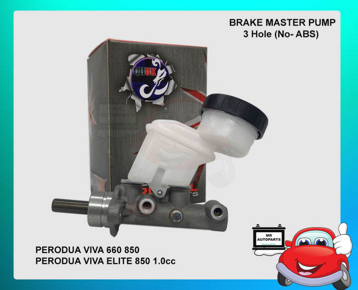 Perodua Viva 660 850, Viva Elite 1.0 3 Holes QHUK Brake Master Pump (NO - ABS) | Lazada