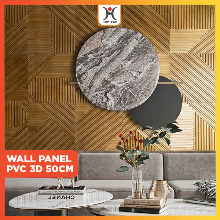 WALL DECOR INTERIOR DINDING / PVC WALL PANEL UKURAN 50 X 50 CM | Lazada ...