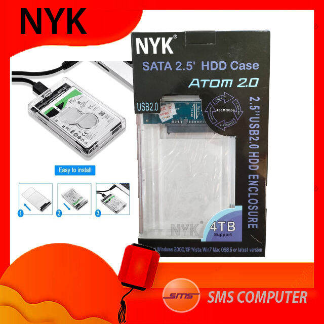 Casing HDD Hardisk Eksternal NYK 2.5 USB 2.0 Transparan external case | Lazada Indonesia