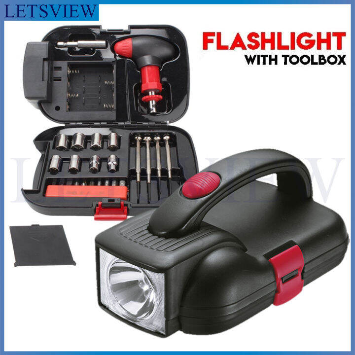 Letsview Multi-function Toolbox 24-pieces Hardware Tool Portable ...
