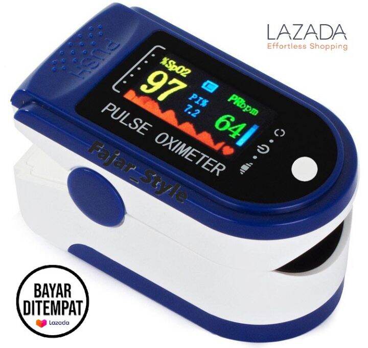 Pulse oximeter LK88 denyut nadi pemasangan ujung jari, pengukur denyut ...