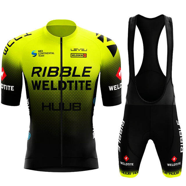 ชุดเสื้อเจอร์ซีย์นักปั่น2022 HUUB Ribble Weldtite ชายเสื้อปั่นจักรยาน ...