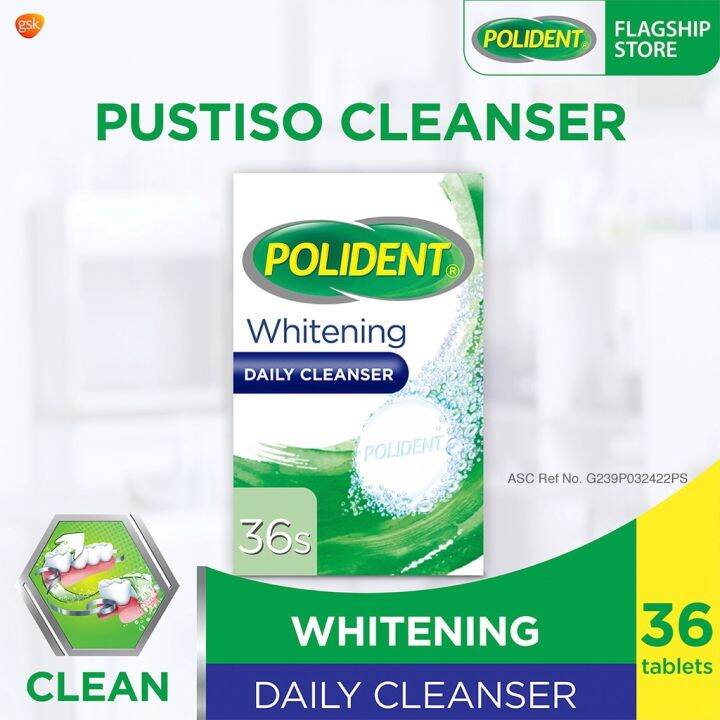 Polident Whitening Denture (Pustiso) Cleanser 36pcs | Lazada PH
