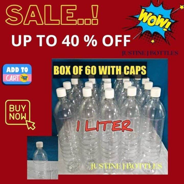 Delicious Pet Plastic Bottle with Cap 1 Liter BOX OF 60 | Lazada PH