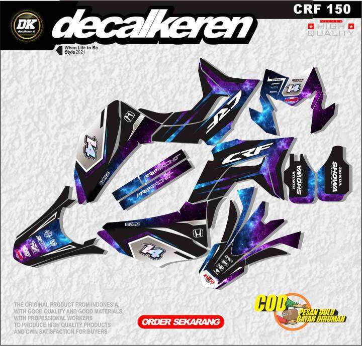Decal Stiker Crf 150 L FULL BODY MOTIF GALAXY CRF - KLX BF - WR - DTX ...