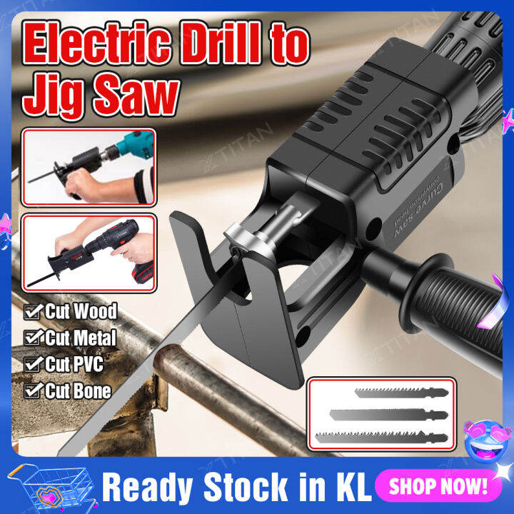 XTITAN Electric Drill Jig Saws Connector Woodwork Cutting Electric ...