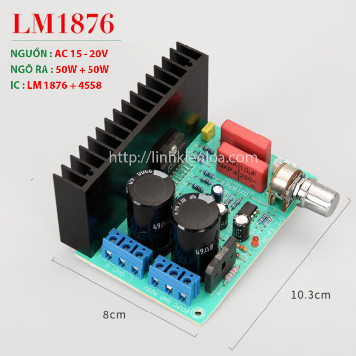 Mạch khuếch đại công suất LM 1876 - Bảng mạch khuếch đại công suất HIFI ...