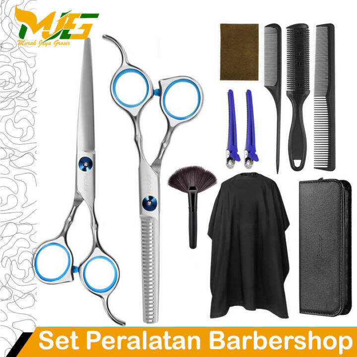 Set Peralatan Barbershop Gunting Potong Rambut Sasak Dan Lurus Lengkap ...