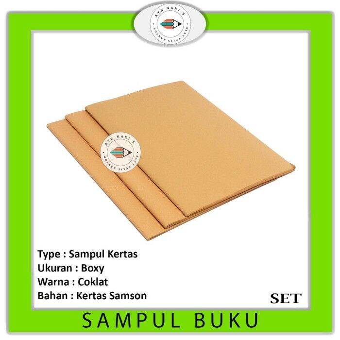Sampul Buku Coklat Polos Ukuran Boxy (Pak Isi 20 Lembar) | Lazada Indonesia