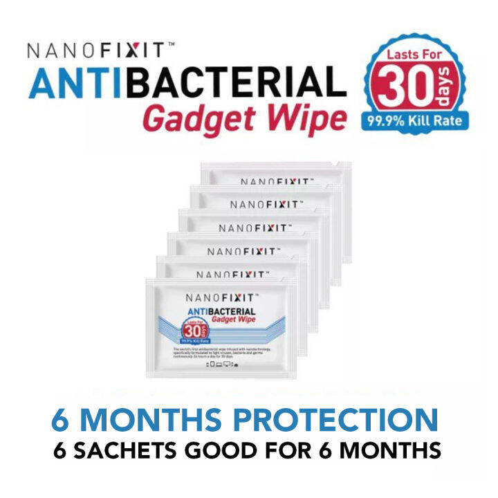 Nanofixit Antibacterial Gadget Wipe 30 Days of Protection ( Fight ...