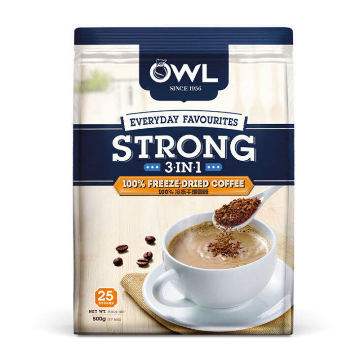 Owl 3-in-1 Strong Freeze Dried Coffee 25 x 20g {Malaysia} | Lazada PH